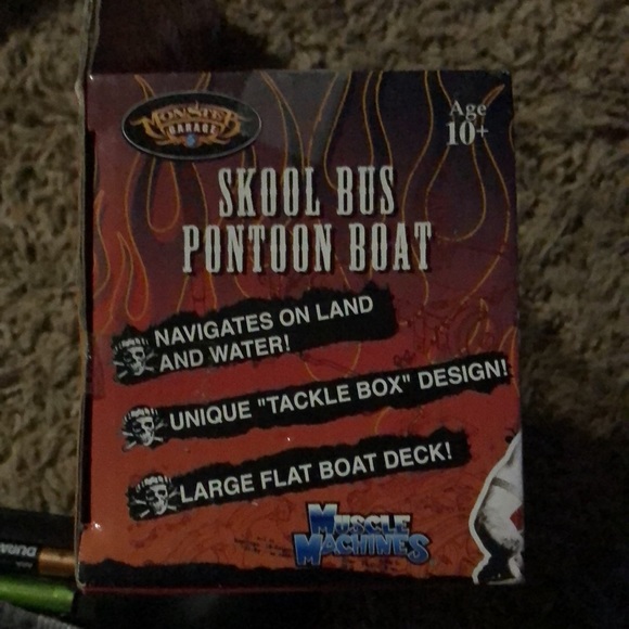 Toys | Monster Garage Skool Bus Pontoon Boat Diecast Model Kit | Poshmark